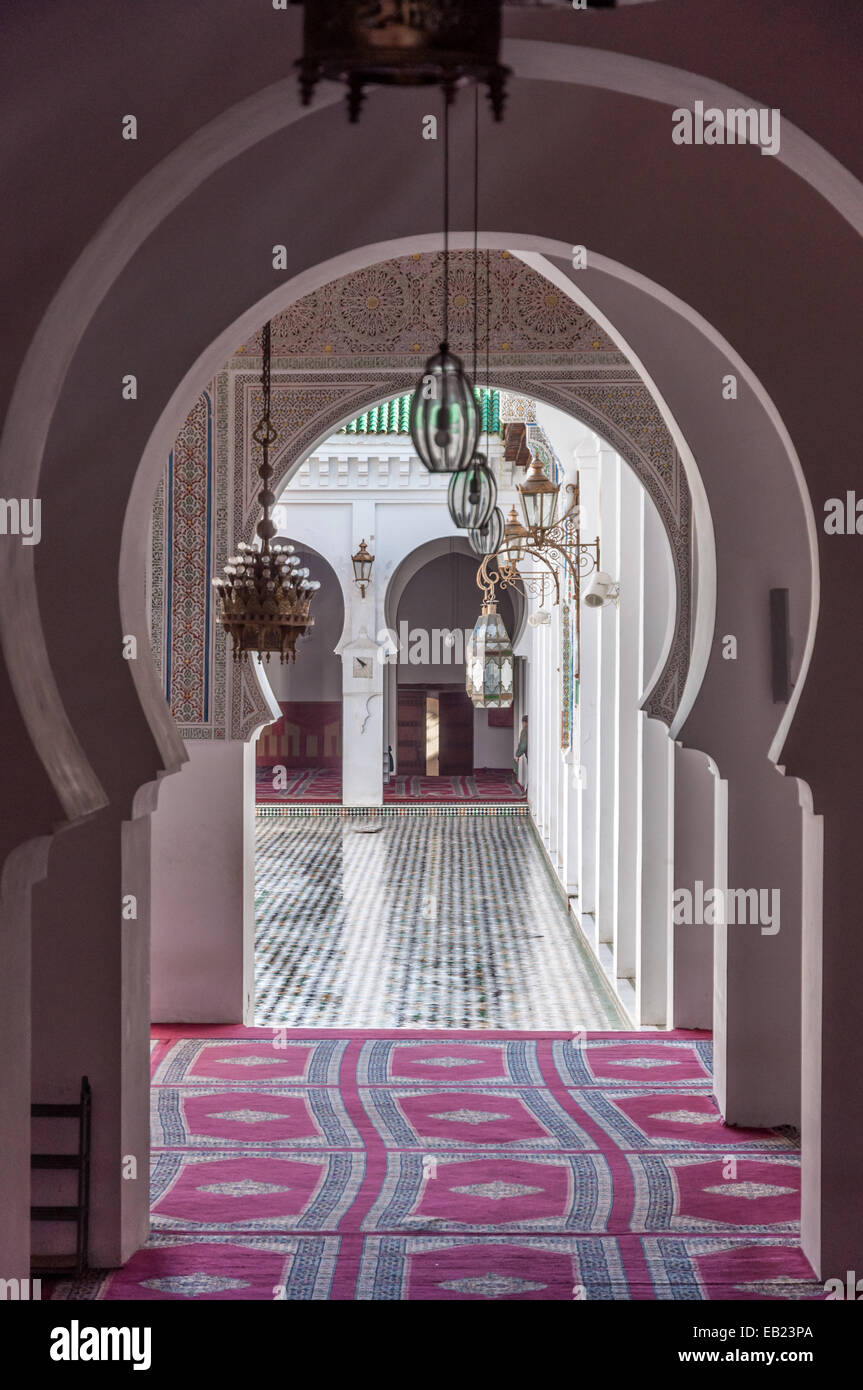 Gate to the Madrasa Bou Inania in Fez, Morocco, Africa Stock Photo - Alamy