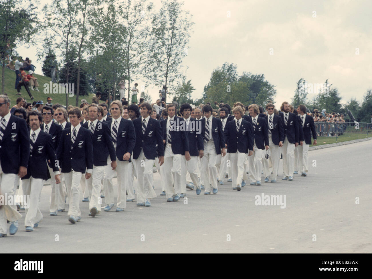 1976 Olympics in Montreal, Canada, parade of athletes at Opening ...