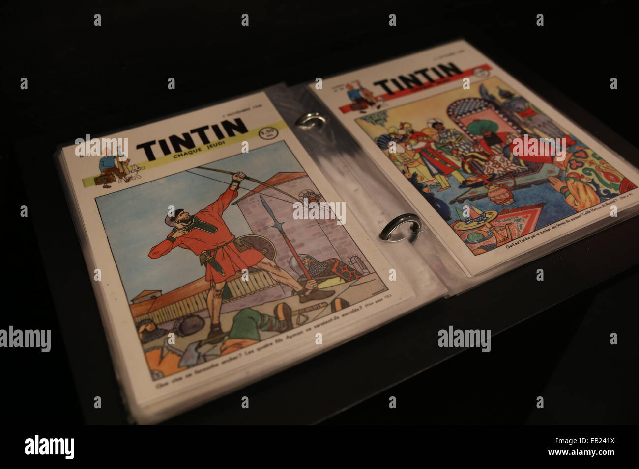 retro old tin tin comic cover Stock Photo - Alamy