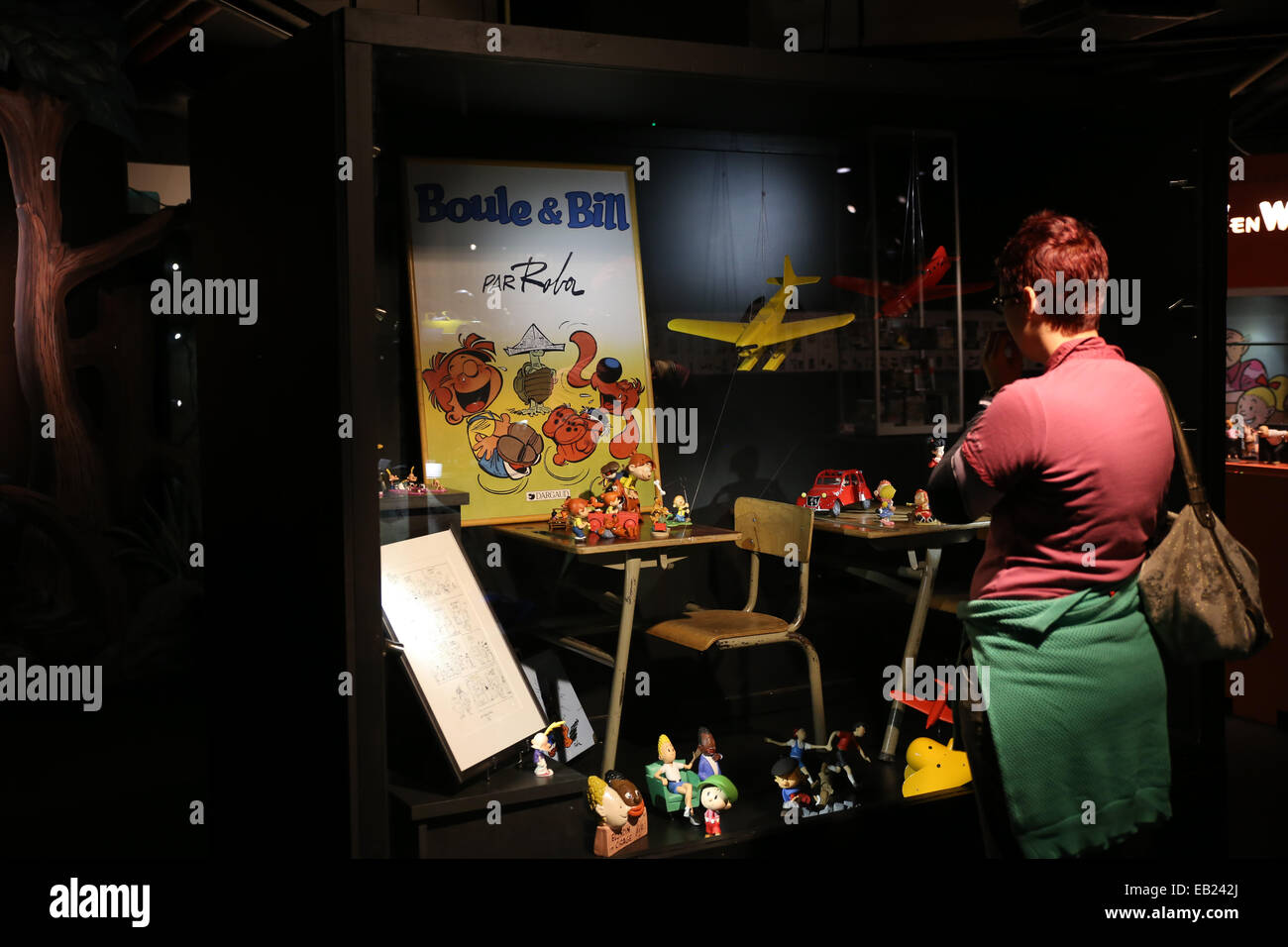 female tourist inside moof museum brussels Stock Photo - Alamy