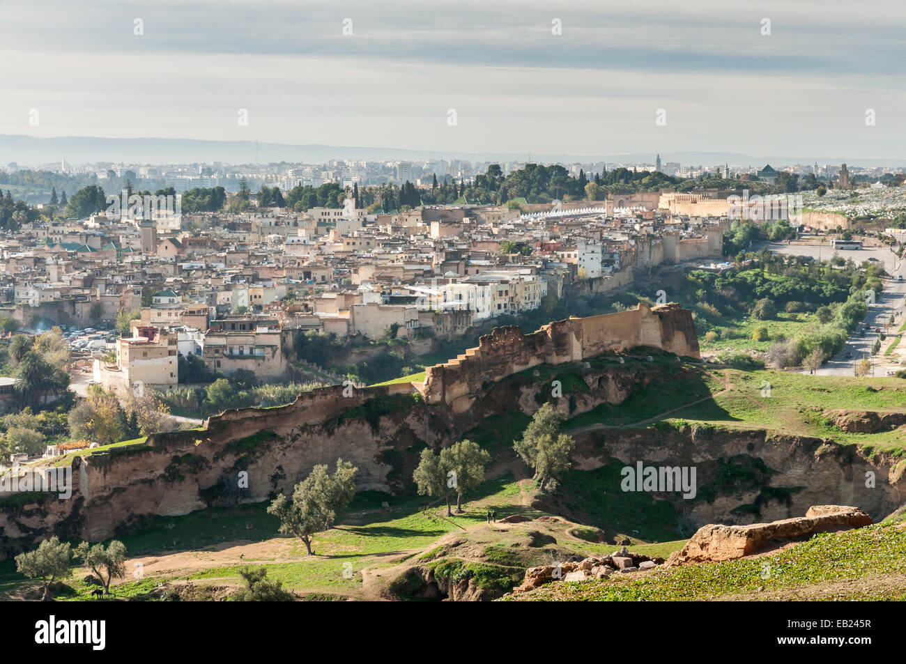View over the ancient medina of Fez, Morocco Stock Photo - Alamy