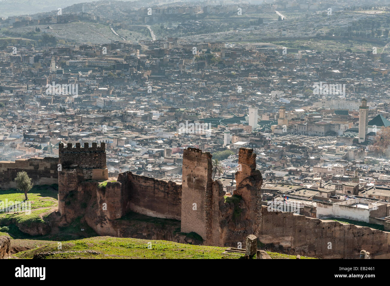 View over the ancient medina of Fez, Morocco Stock Photo - Alamy