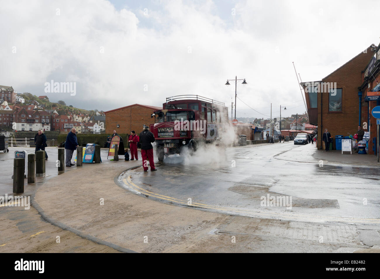 Sentinel DG6 Steam Bus operating at Whitby Stock Photo - Alamy