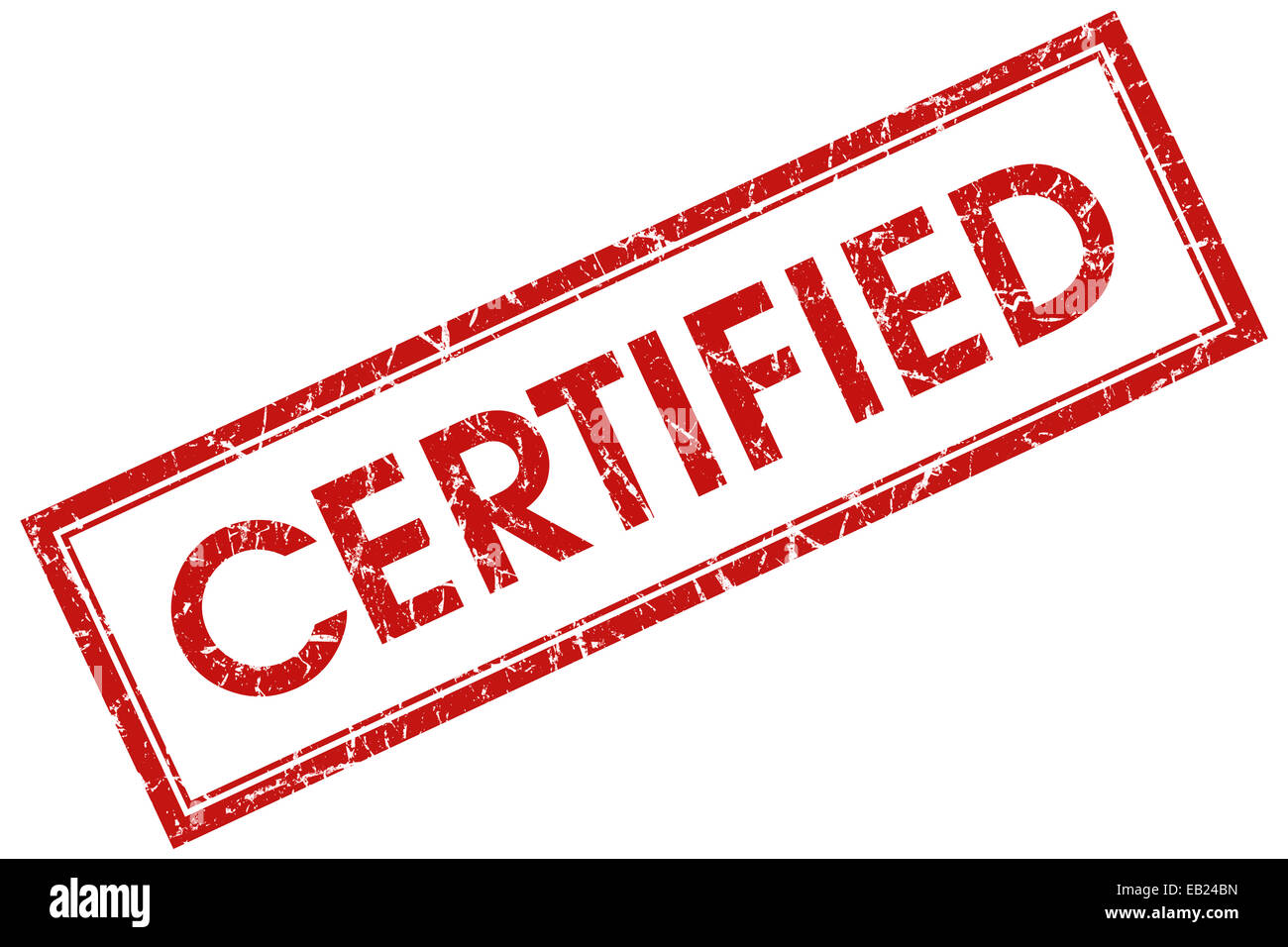 certified red square stamp Stock Photo - Alamy