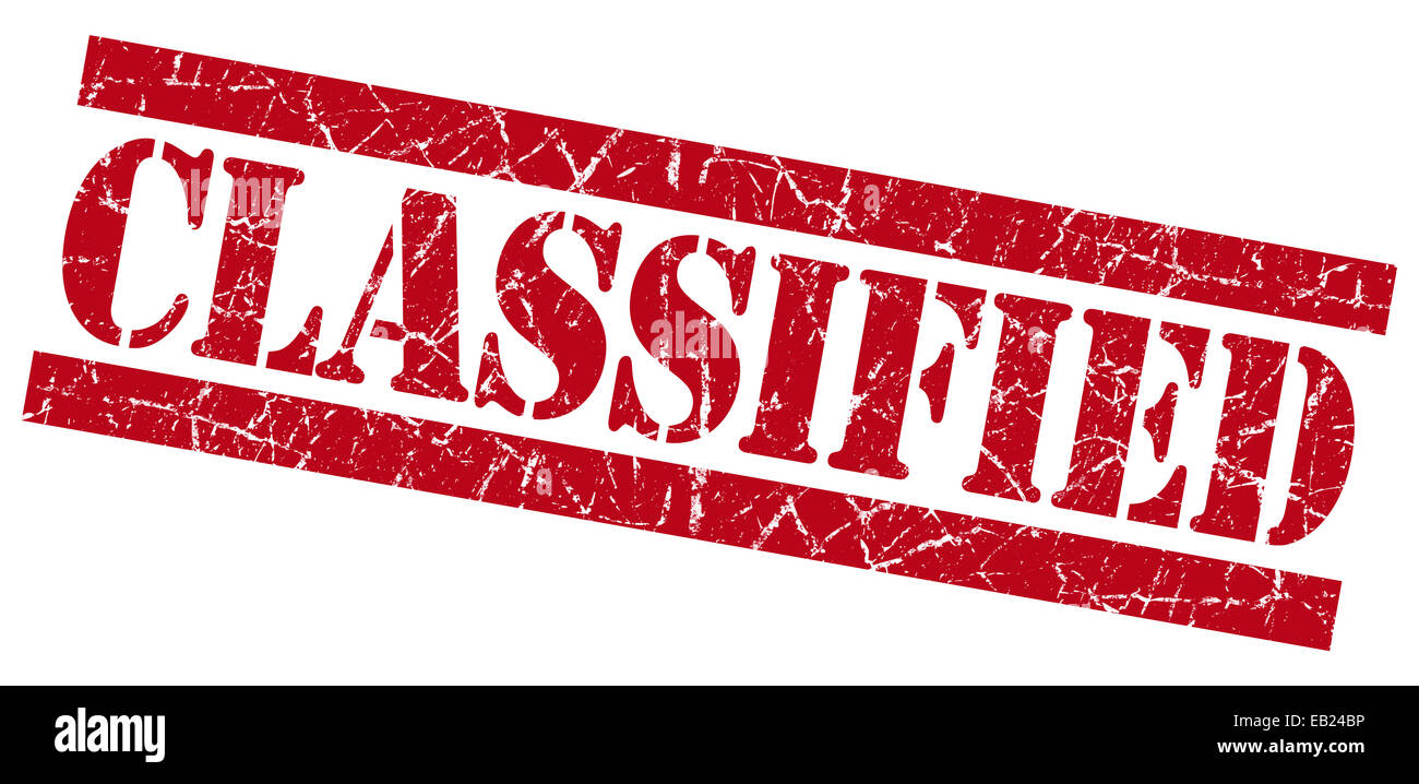 Classified grunge red stamp Stock Photo - Alamy
