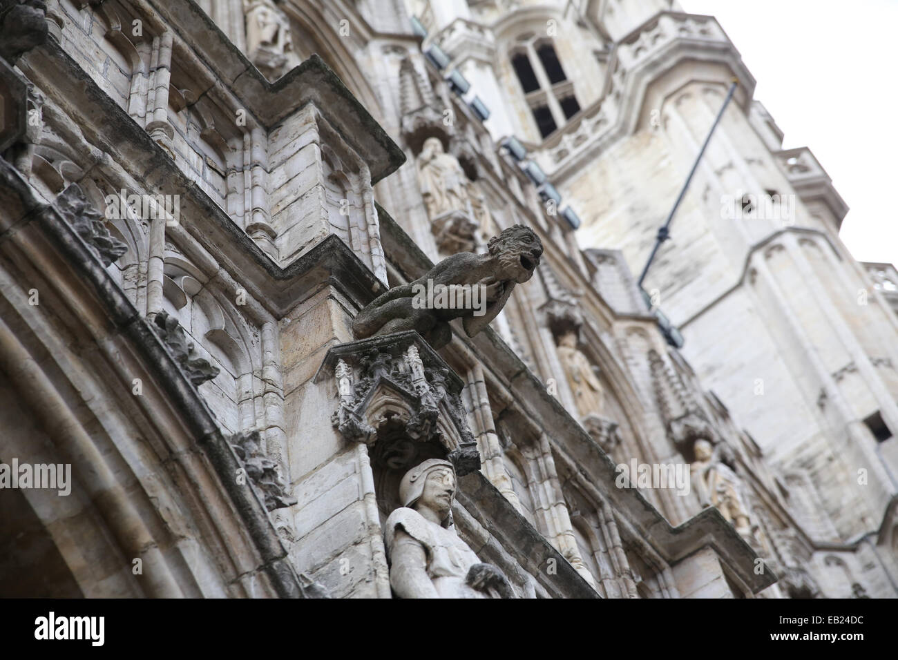 Laughing Gargoyle figure medieval Town Hall Brussels Stock Photo - Alamy
