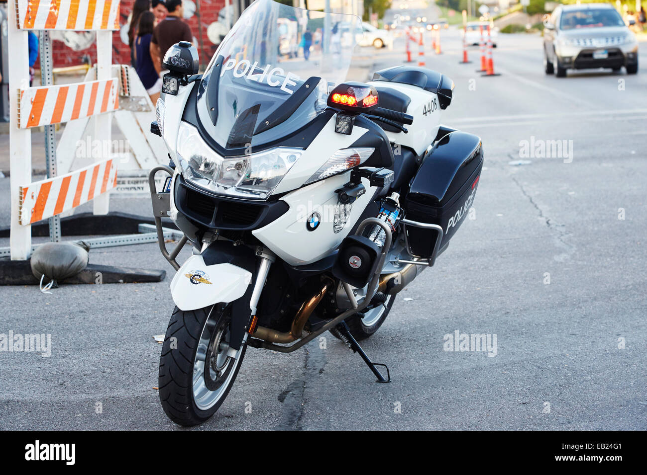 Police motorbike, Austin, Texas Stock Photo - Alamy