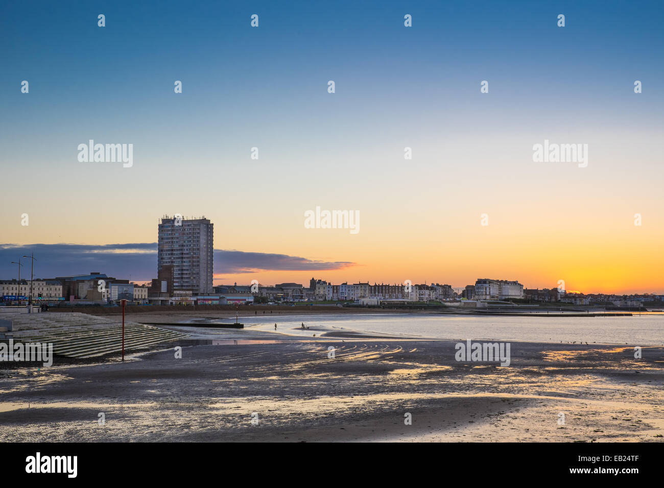 Margate Beach at Sunset, Kent, UK Stock Photo - Alamy