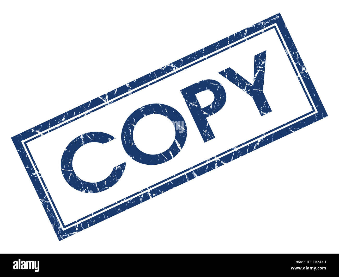 Copy blue square grungy stamp isolated on white background Stock Photo ...