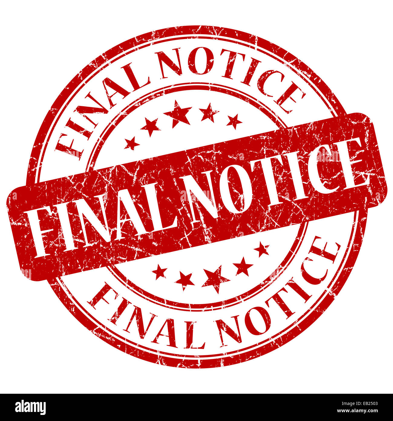 Final Notice Red Stamp Stock Photo - Alamy