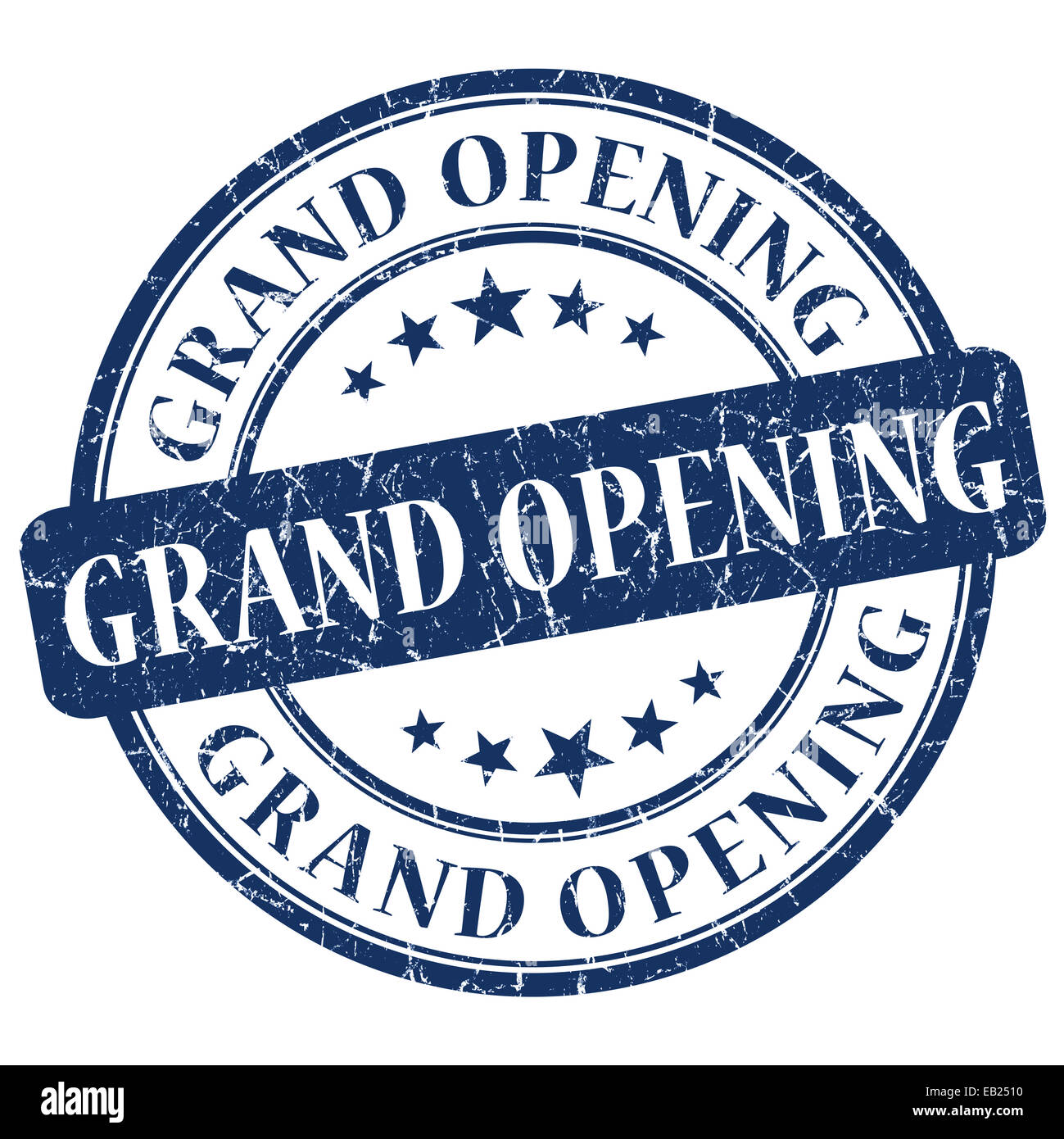 grand opening blue grunge stamp Stock Photo - Alamy