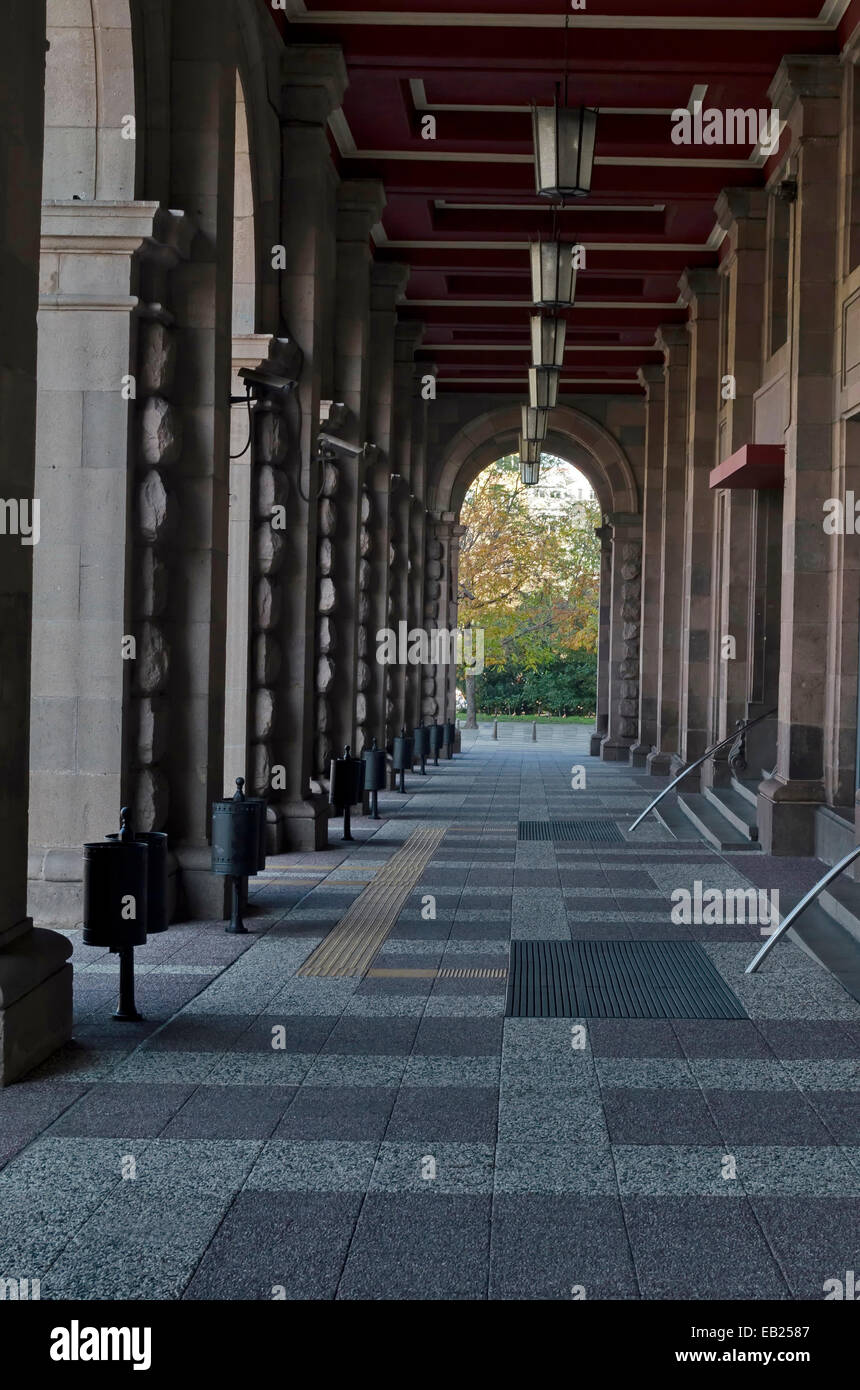Beauty antechamber with columned in perspective Stock Photo - Alamy