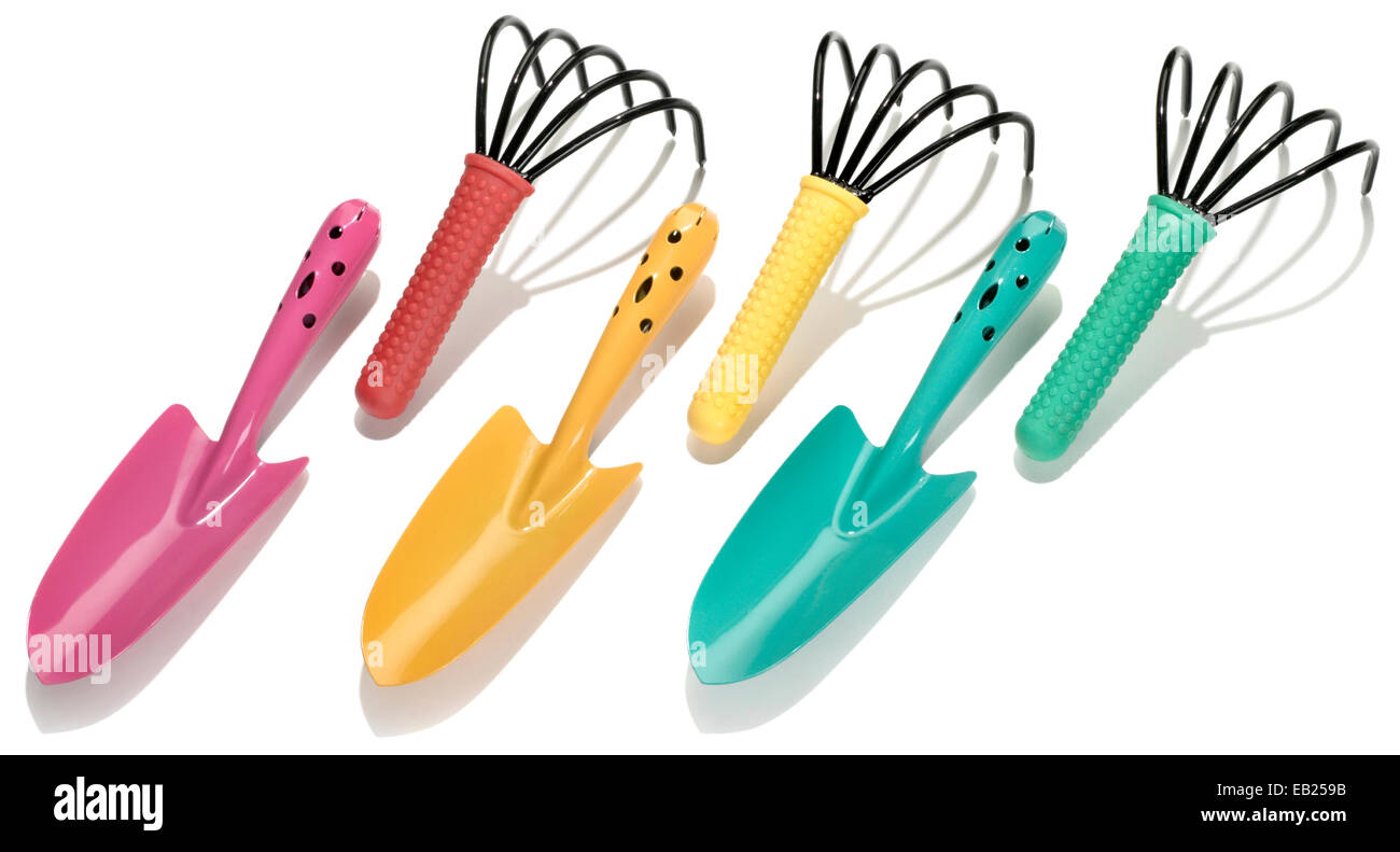 Blue garden rake cut out hi-res stock photography and images - Alamy