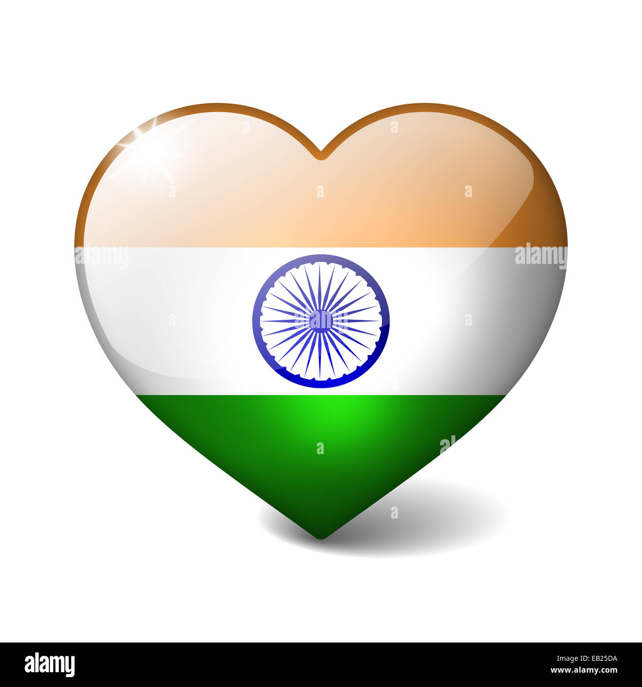 Love india heart flag icon hi-res stock photography and images - Alamy