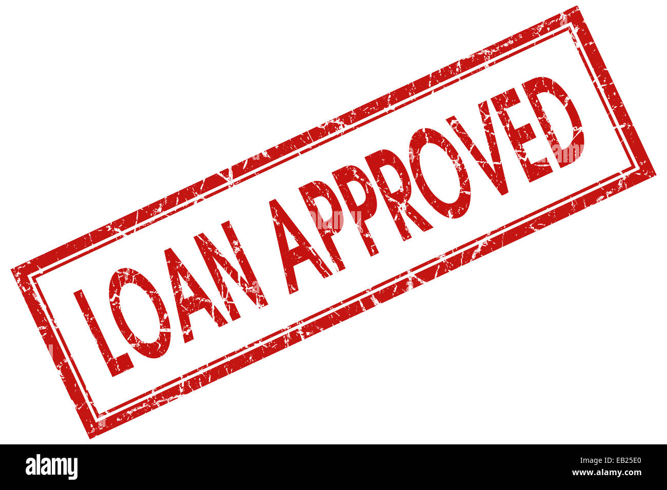 loan approved red square stamp Stock Photo - Alamy