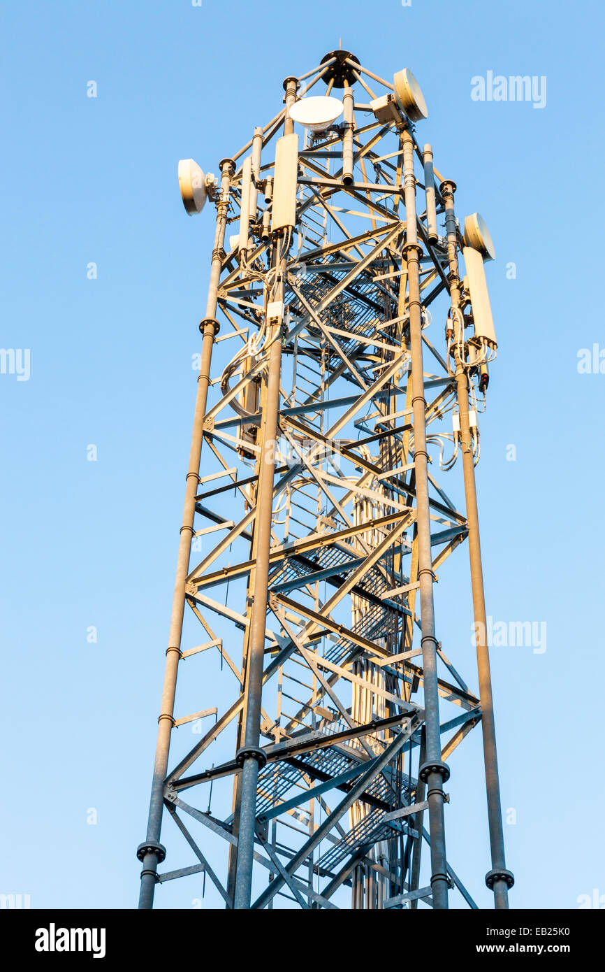Telecommunications tower, Nottinghamshire, England, UK Stock Photo - Alamy