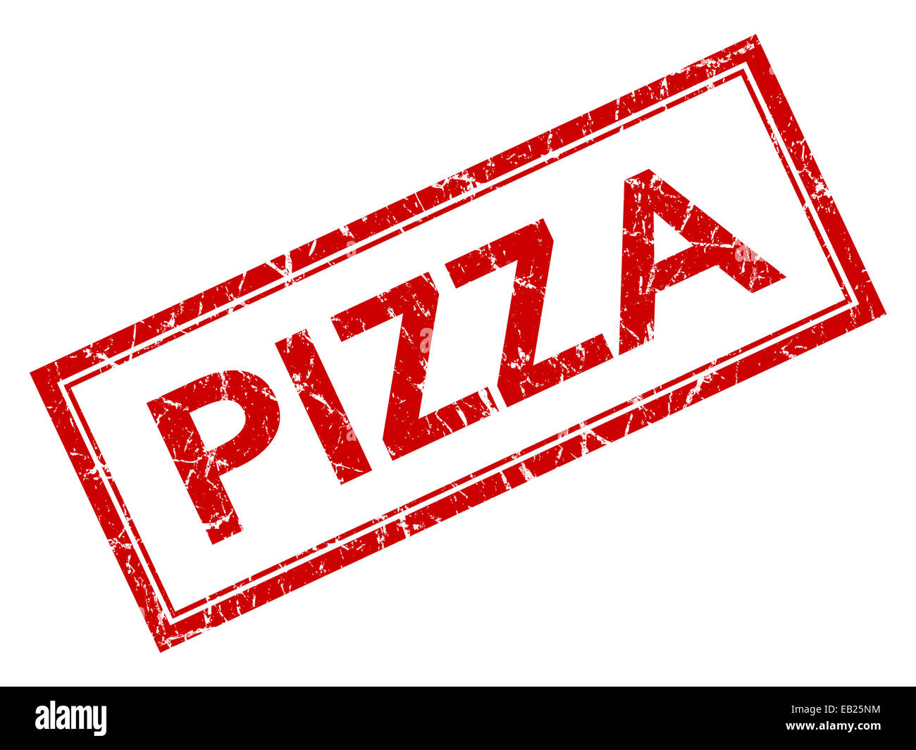 Pizza red square grungy stamp isolated on white background Stock Photo ...