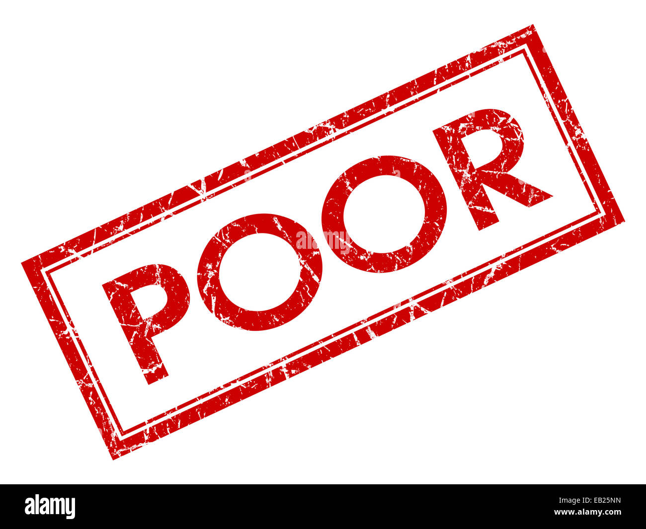 Poor red square grungy stamp isolated on white background Stock Photo ...