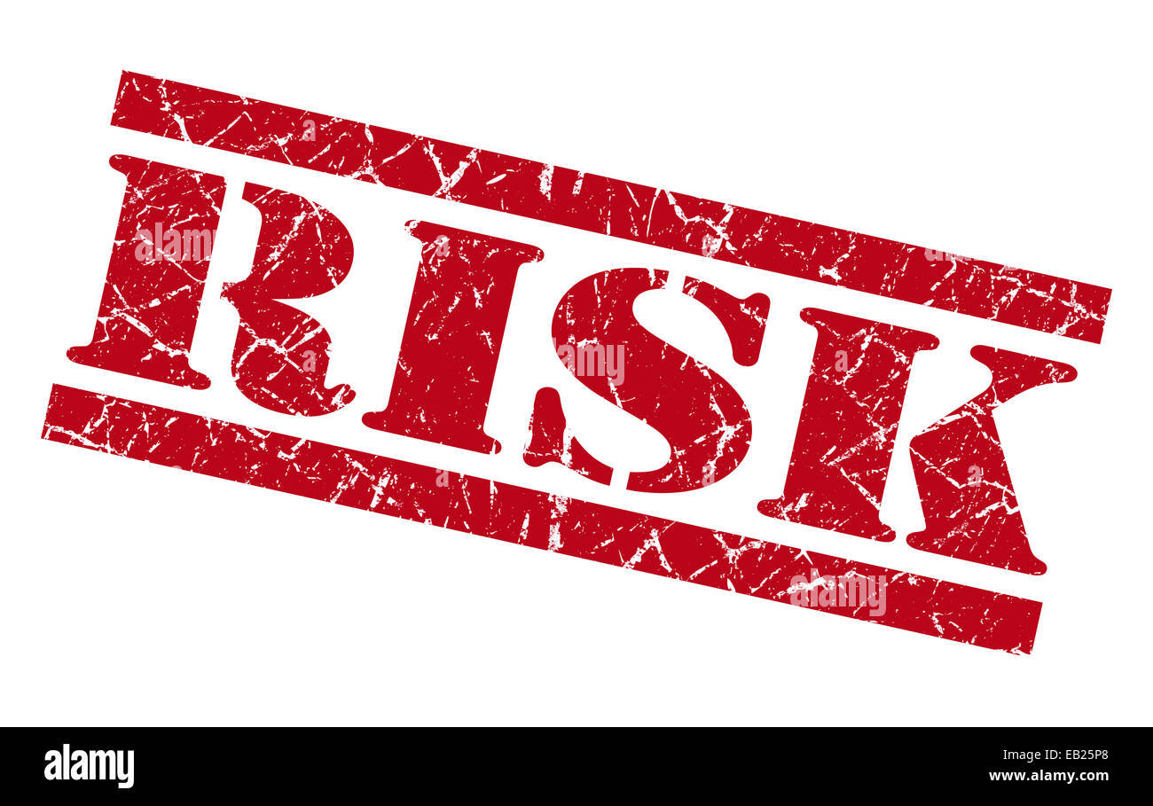 risk red square grunge textured isolated stamp Stock Photo - Alamy