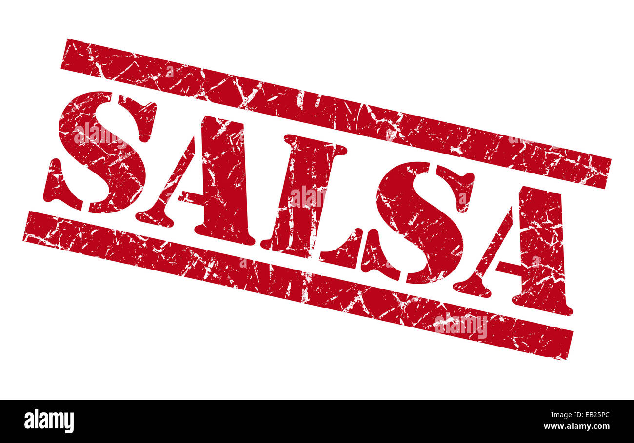 Salsa red square grunge textured isolated stamp Stock Photo - Alamy