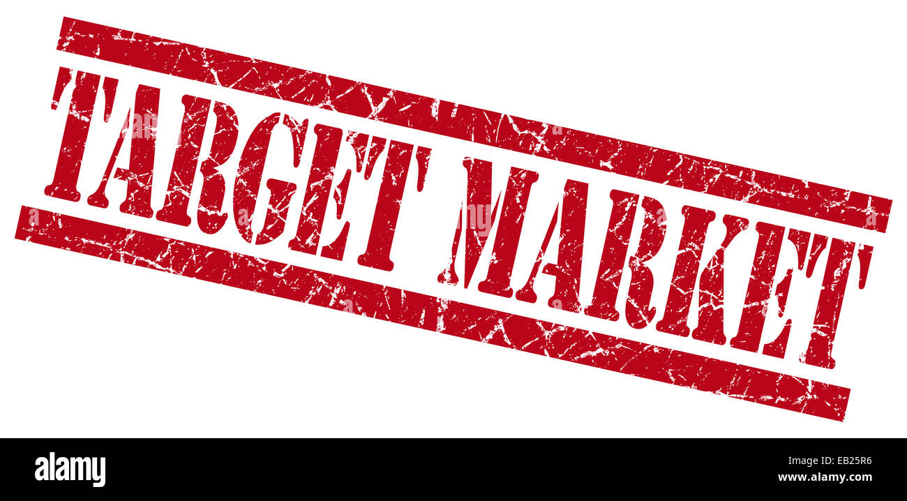 target market red square grunge textured isolated stamp Stock Photo - Alamy