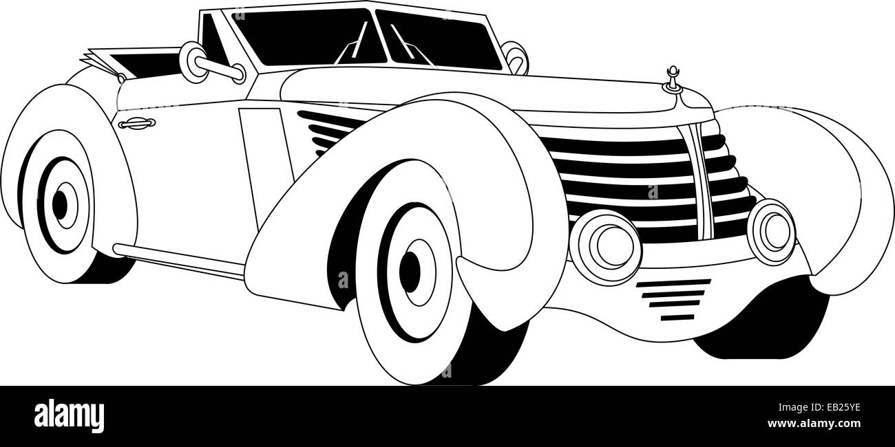 Vintage cars collection Black and White Stock Photos & Images - Alamy