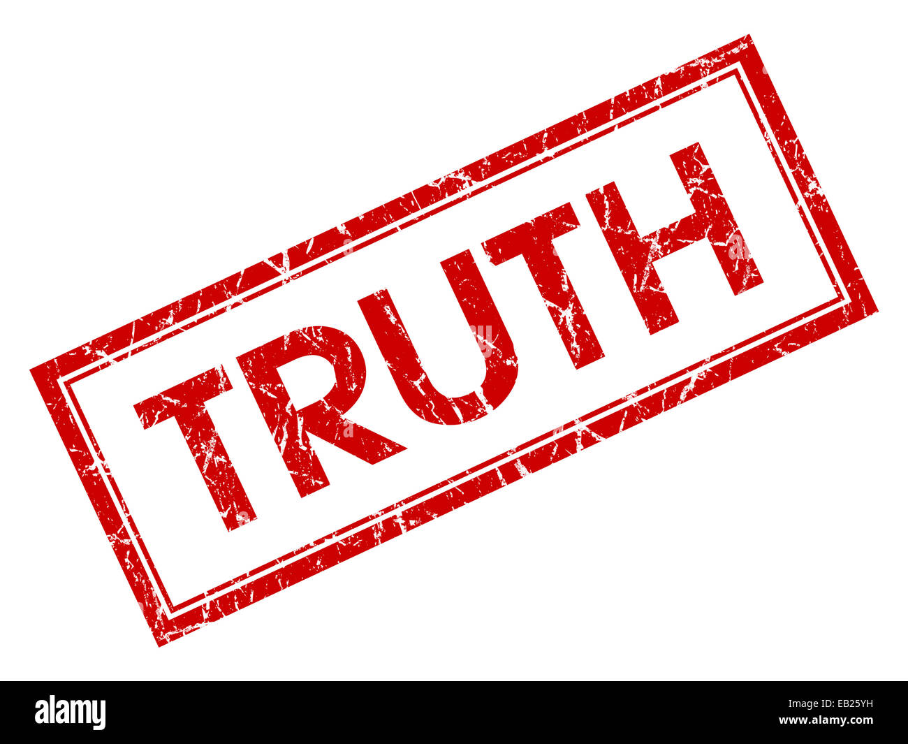 Truth red square grungy stamp isolated on white background Stock Photo ...