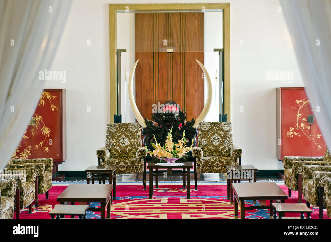 Presidential reception room, Reunification palace ,Ho chi minh ,Vietnam ...