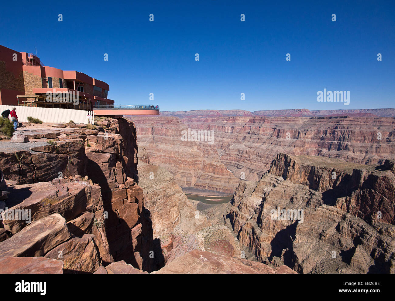 Grand Canyon Skywalk on the Hualapai Native American Reserve on the ...