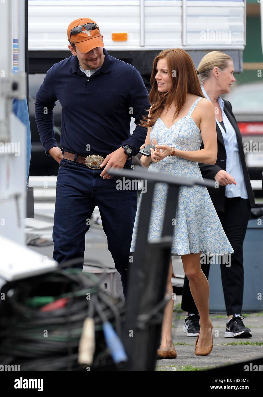 Actor Bradley Cooper spotted on the set of "American Sniper with co ...