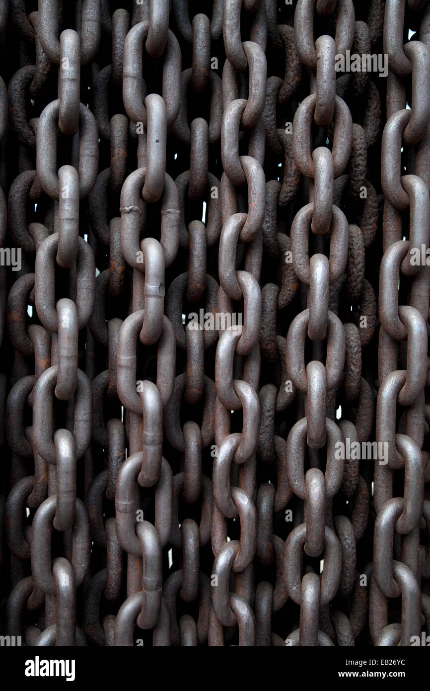 Art installation of chains outside the House of Terror Museum Stock ...