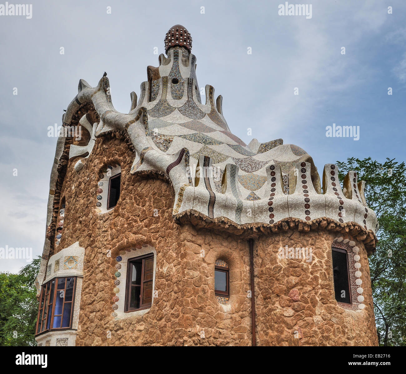Park guell casa del guarda hi-res stock photography and images - Alamy