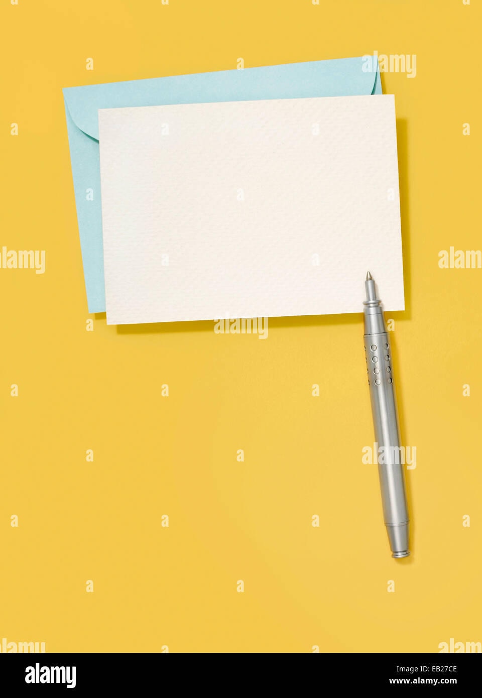 blank greeting card and pen Stock Photo - Alamy
