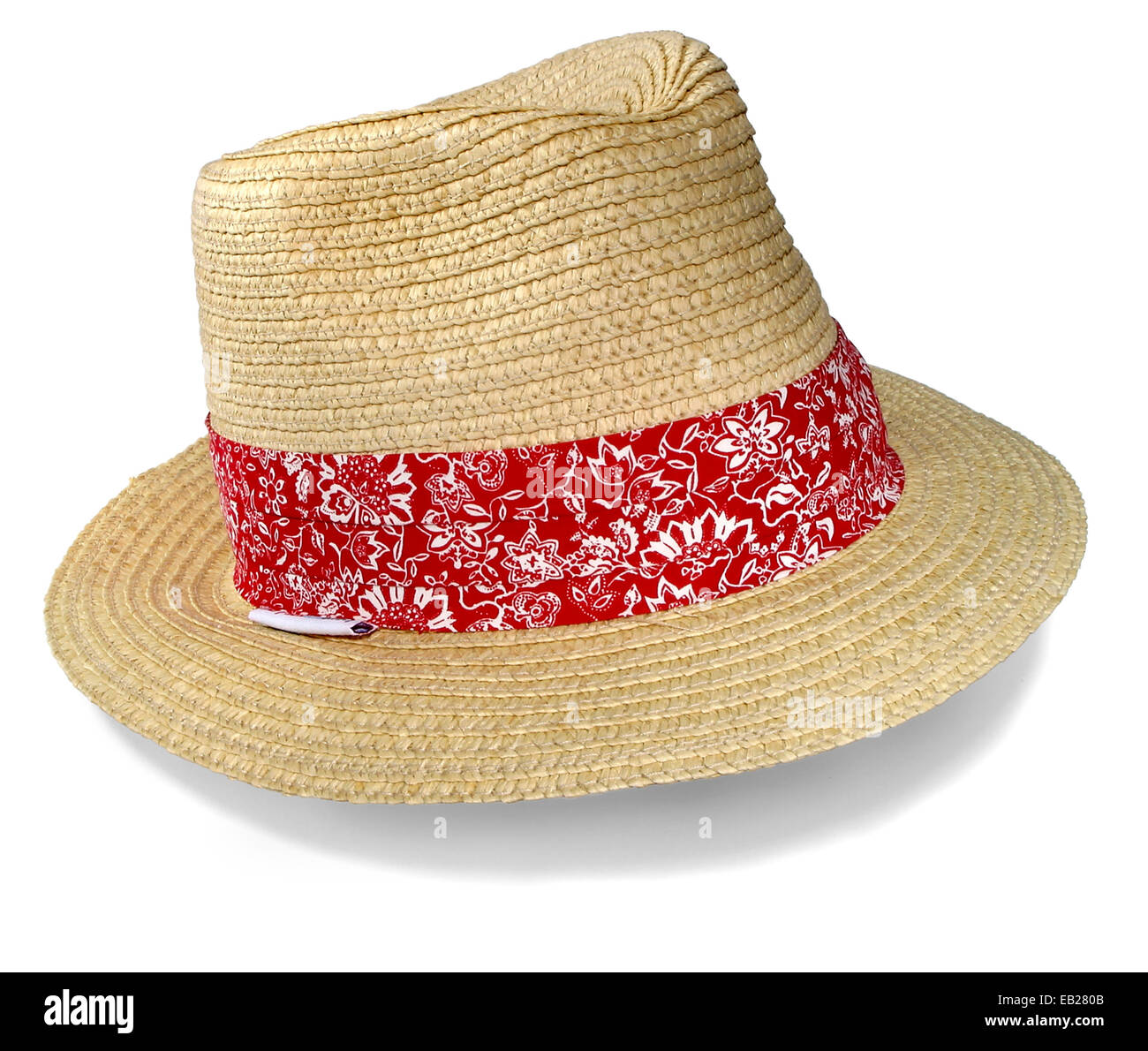 Straw fedora panama hat Cut Out Stock Images & Pictures - Alamy