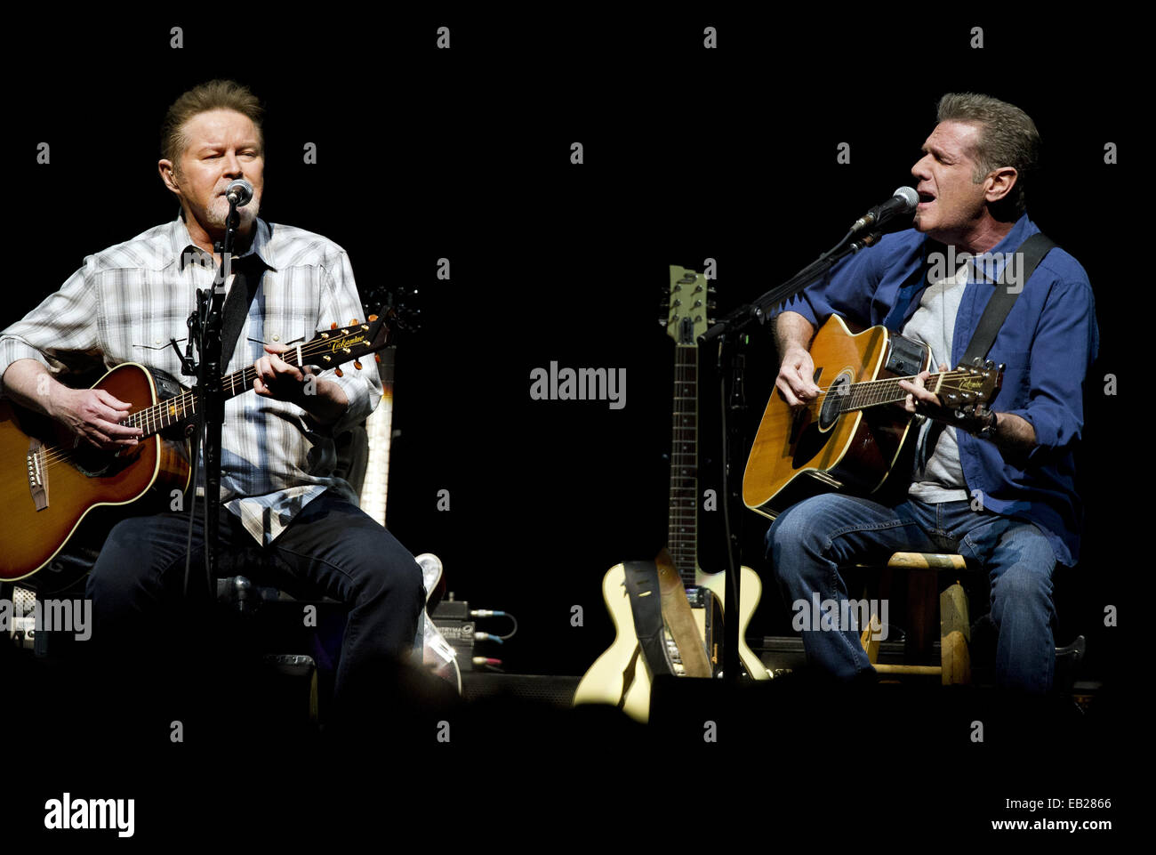 The Eagles performing live on stage, first of two sold out concerts ...