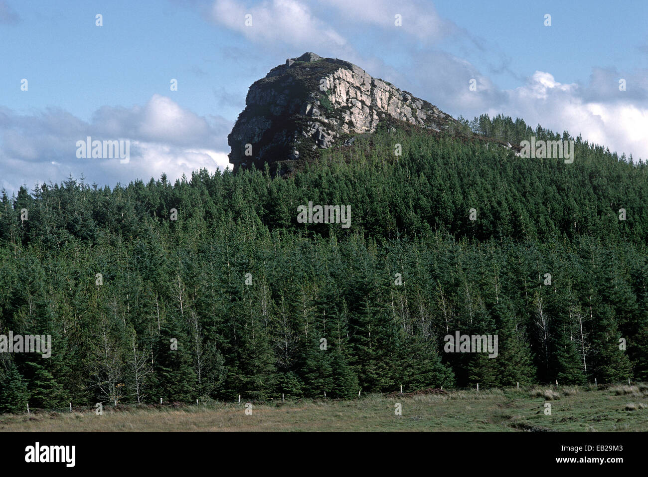 HAWKS ROCK, OX MOUNTAINS, COUNTY SLIGO, IRELAND. REFERRED TO BY POET ...