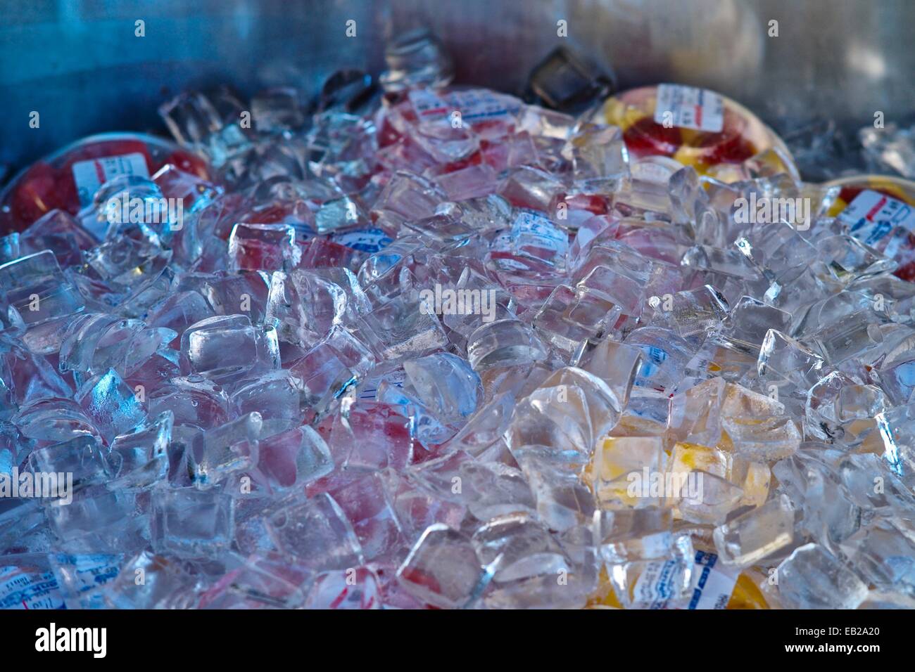 Ice cubs on food Stock Photo - Alamy