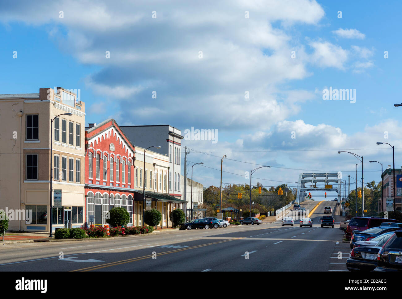 Broad Street (the Main Street) in dowtown Selma, Alabama, USA - looking ...