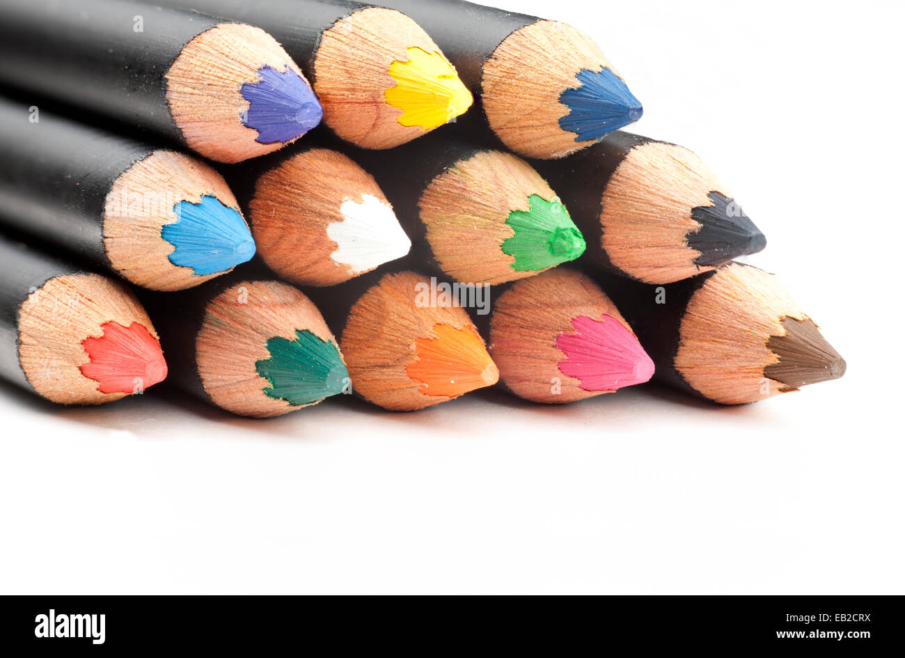 Closeup of coloring pencils Stock Photo - Alamy