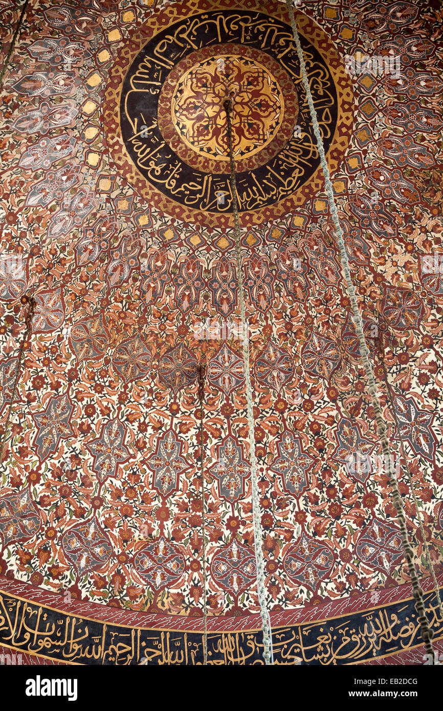 detail of painting in dome, Muhammad Bey Abu al-Dhahab mosque, Cairo ...