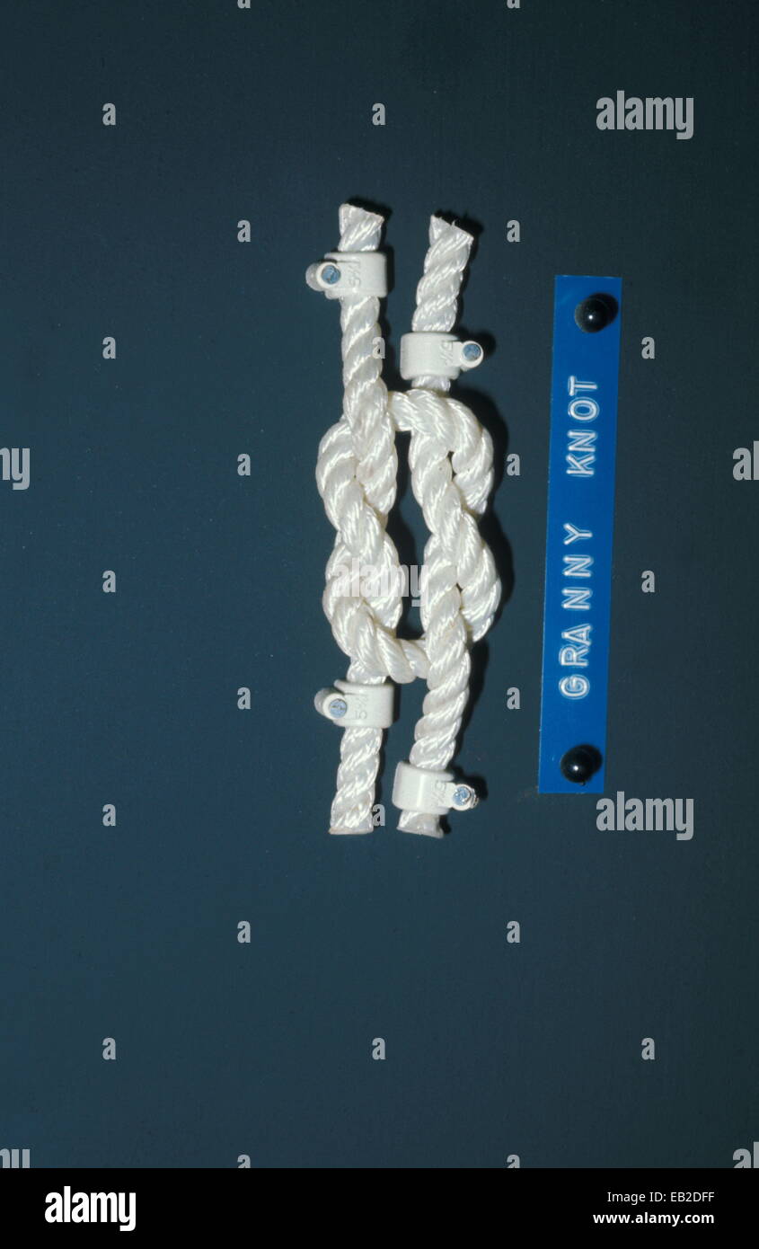 how to tie a granny knot Stock Photo - Alamy