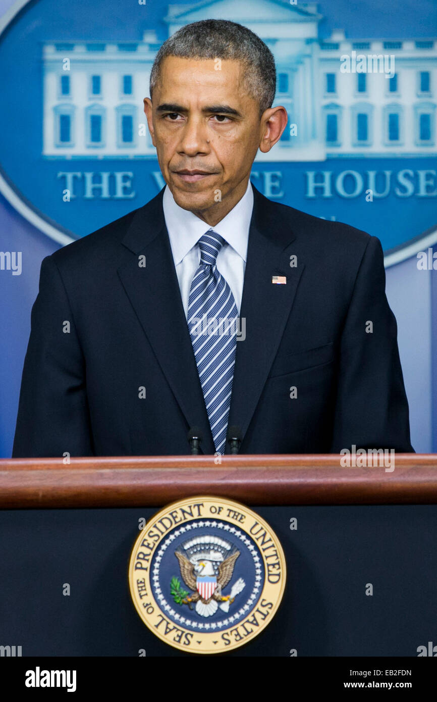 Washington DC, USA. 24th Nov, 2014. United States President Barack ...