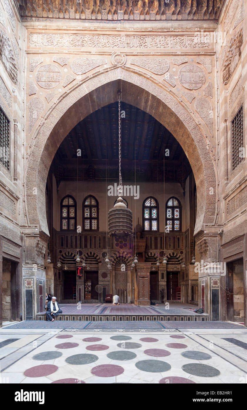qibla iwan of madrasa mosque of sultan al-Ghuri, Cairo, Egypt Stock ...