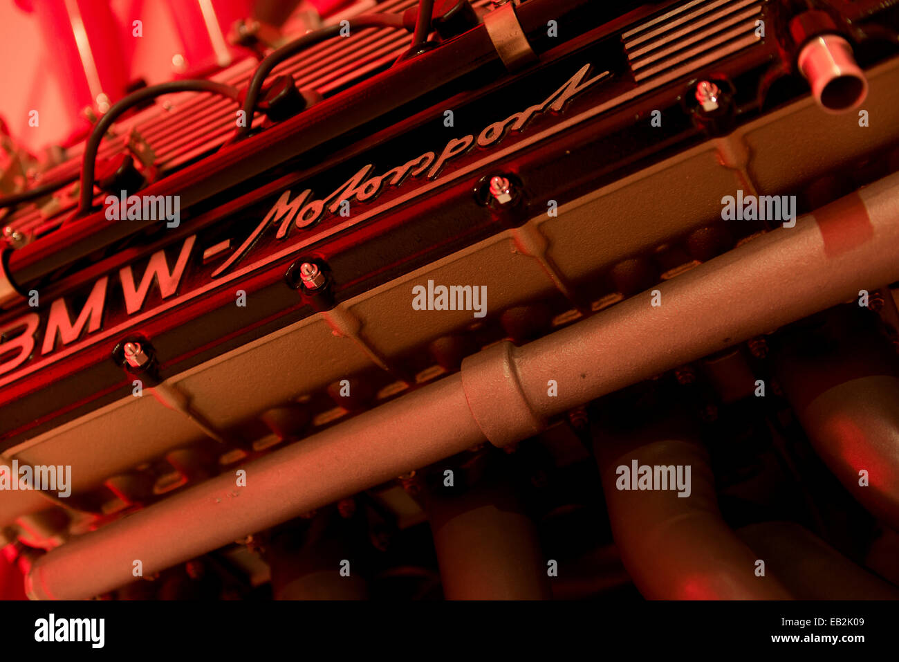 Classic BMW Racing Engine with Motorsport Writing Stock Photo - Alamy