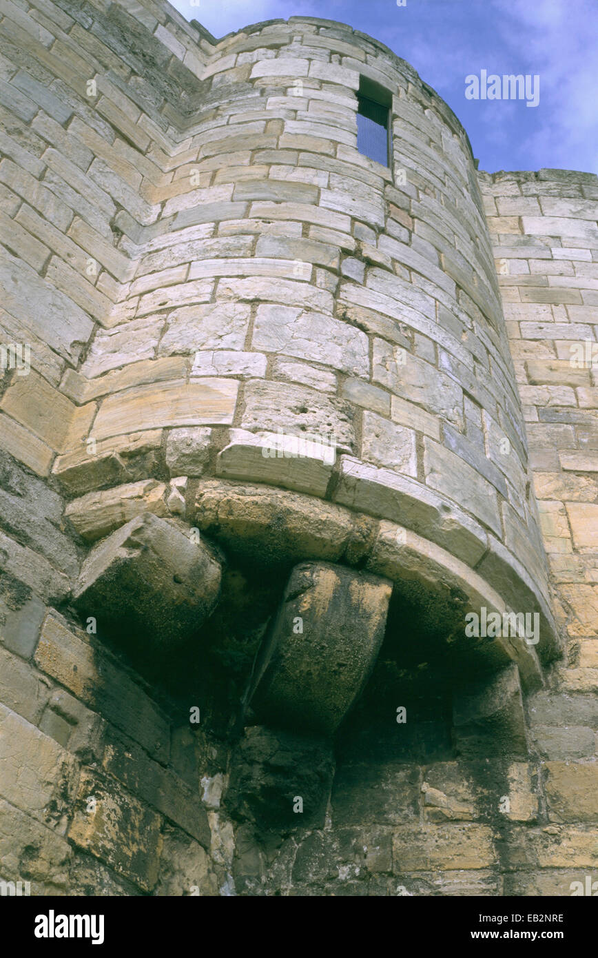 One of the small rounded turrets supported on corbel-stones, Clifford's ...