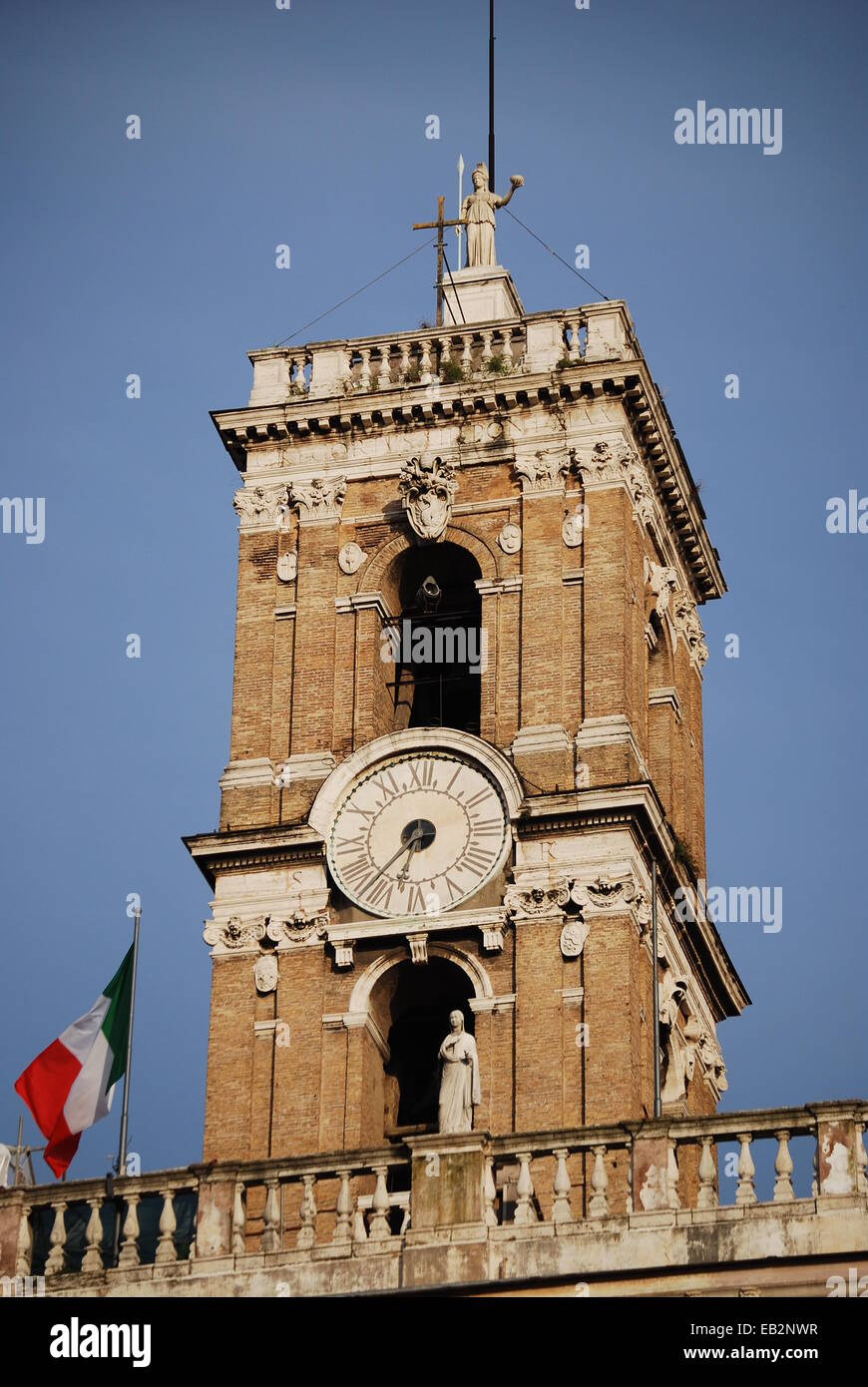 Bell tower at the Capitoline Hill in Rome, Italy Stock Photo - Alamy