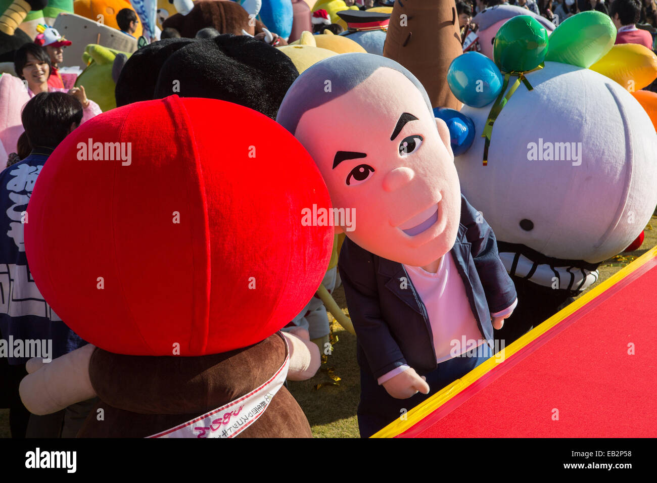 Mascot characters from across Japan gather at the World Mascot ...