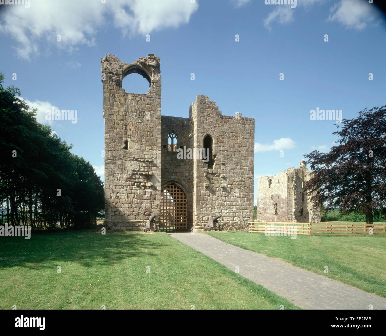 Gatehouse and Keep, Etal Castle, Northumberland, UK Stock Photo - Alamy