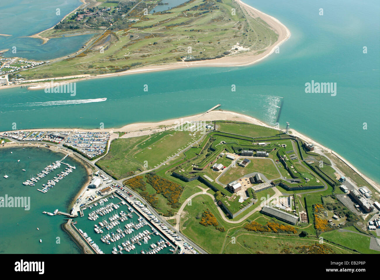 Aerial view of Fort Cumberland, Portsmouth, Hampshire, UK Stock Photo ...