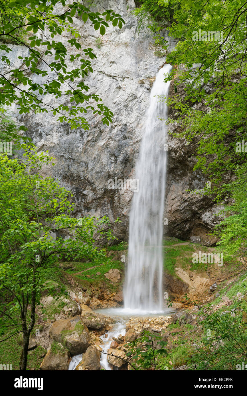 Wildenstein waterfall at Obir, Obir-Massif, near Gallizien, Carinthia ...